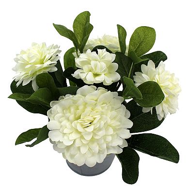 Sonoma Goods For Life® Artificial Potted White Cushion Flowers Table Decor