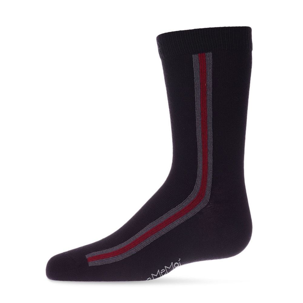 Side Stripe Cotton Blend Boys Crew Sock