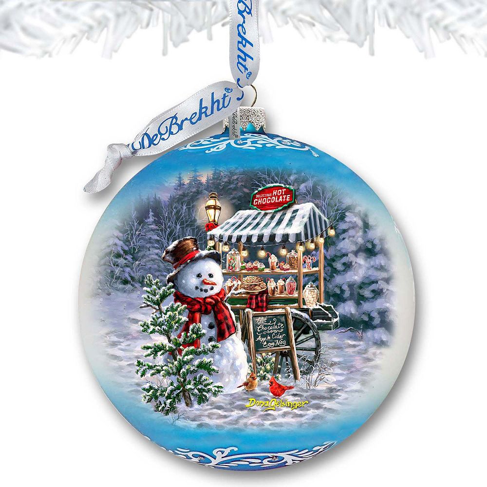 Hot Cocoa Magic - Frosty Fun Lg Glass Christmas Ornament by D ...