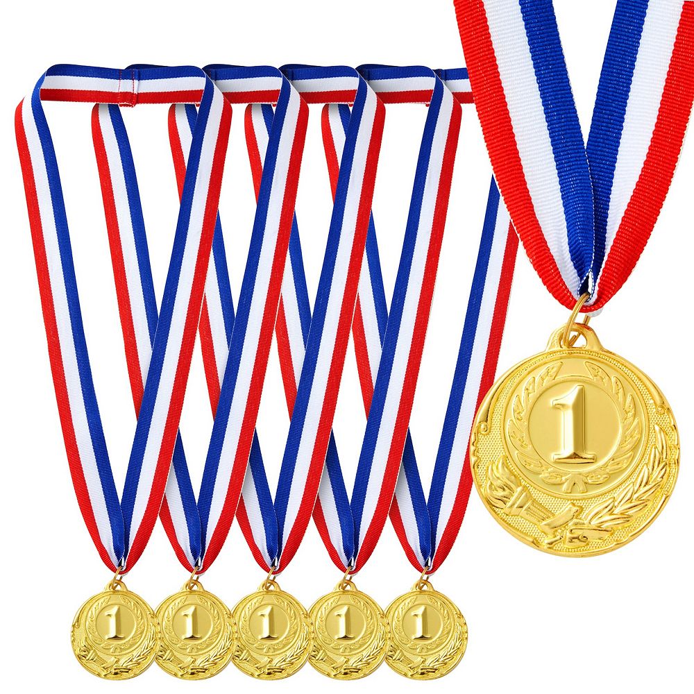 6 Pack Gold 1st Place Medals for All Ages, Participation Awards with 15 ...