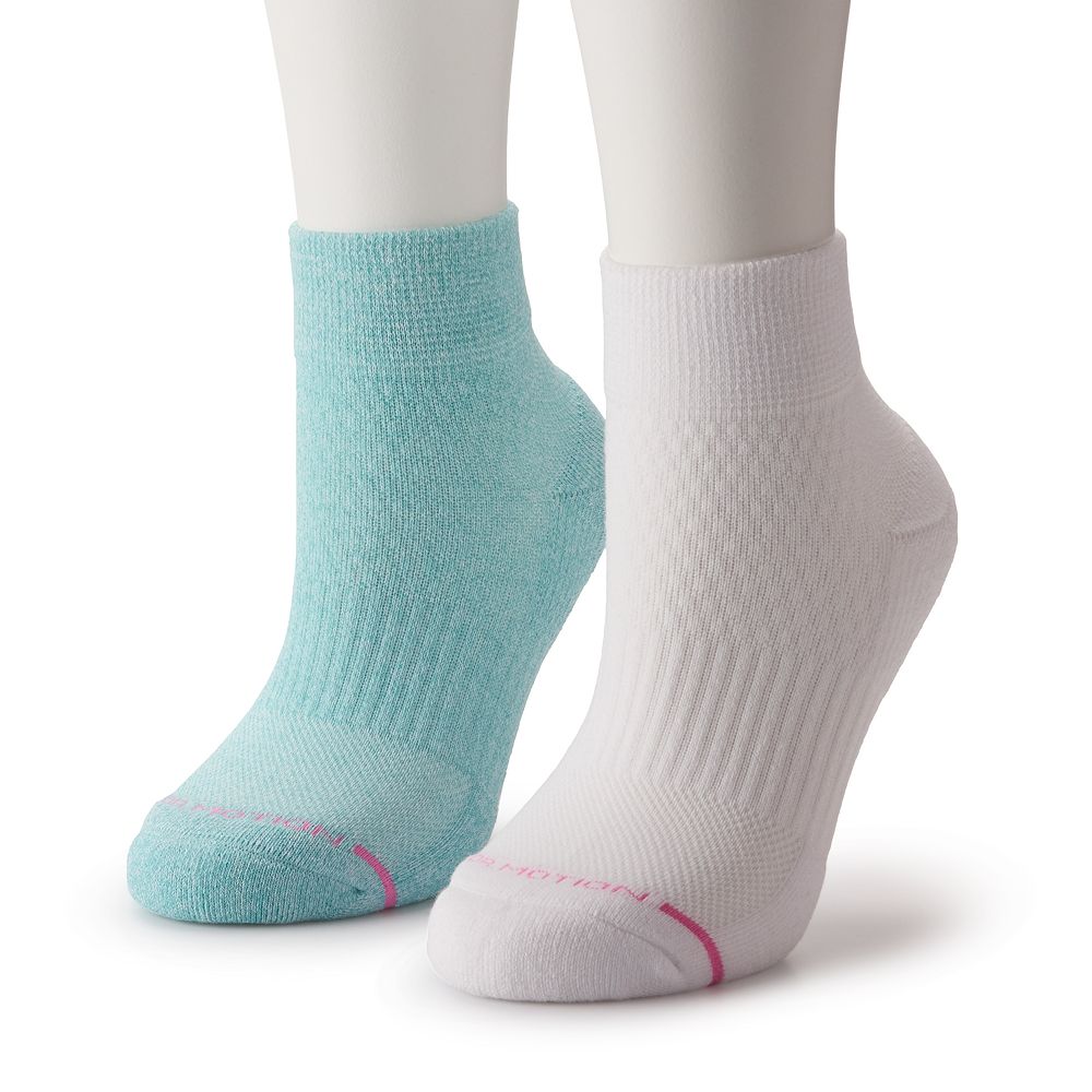 Women's Dr. Motion 2-Pack Marl Compression Quarter Top Socks