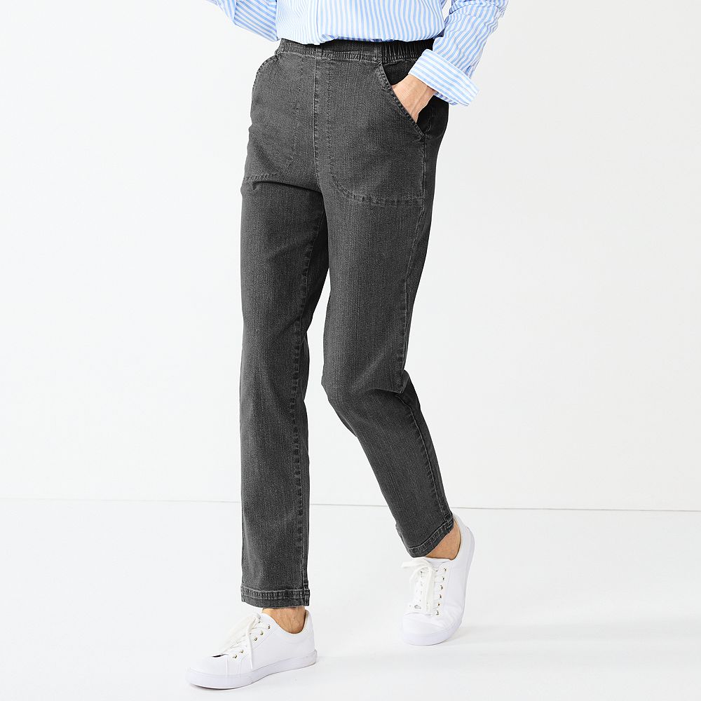 Petite Women's Croft & Barrow® Classic Pull-On Jeans