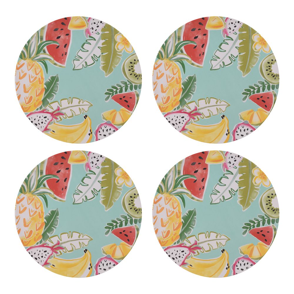 Celebrate Together™ Summer Tropical Fruit Melamine Dinner Plates 4 ...