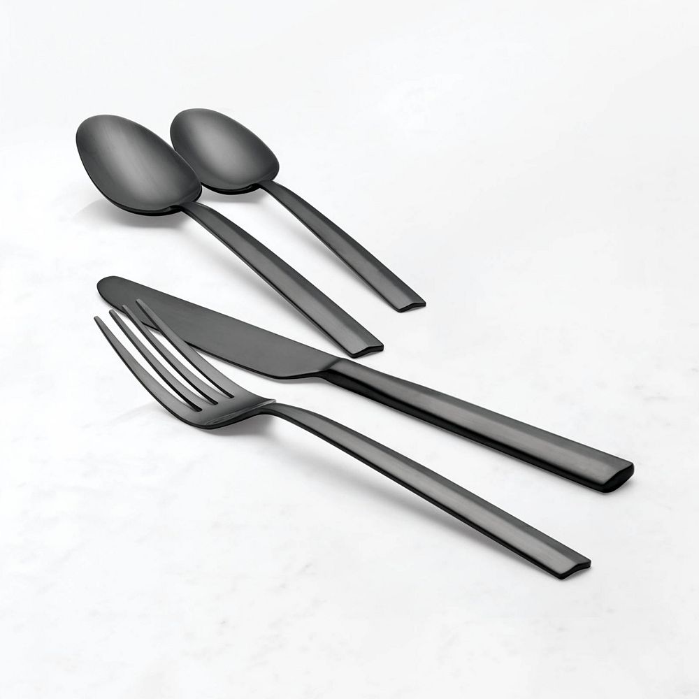 Food Network™ Pilar Black Satin 16-Piece Flatware Set