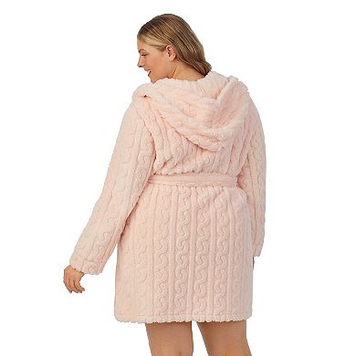 Plus Size Koolaburra by Ugg Plush Embossed Cable Wrap Robe