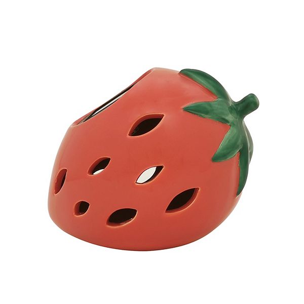 Sonoma Goods For Life® Ceramic Strawberry Solar Led Lantern