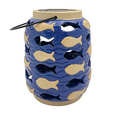 Sonoma Goods For Life® Outdoor Blue Fish Solar Lantern