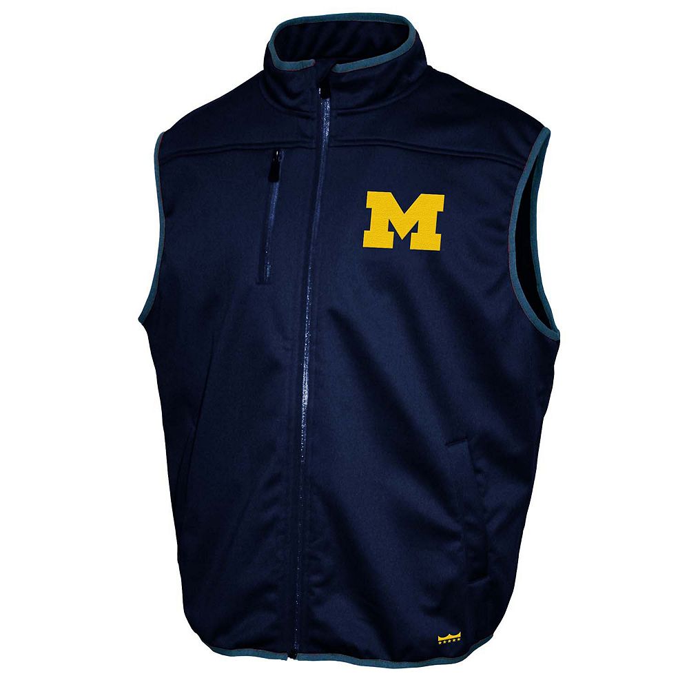 Men's Michigan Wolverines Zip Up Softshell Vest