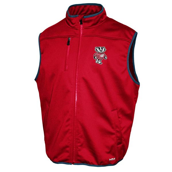 Men's Wisconsin Badgers Zip Up Softshell Vest