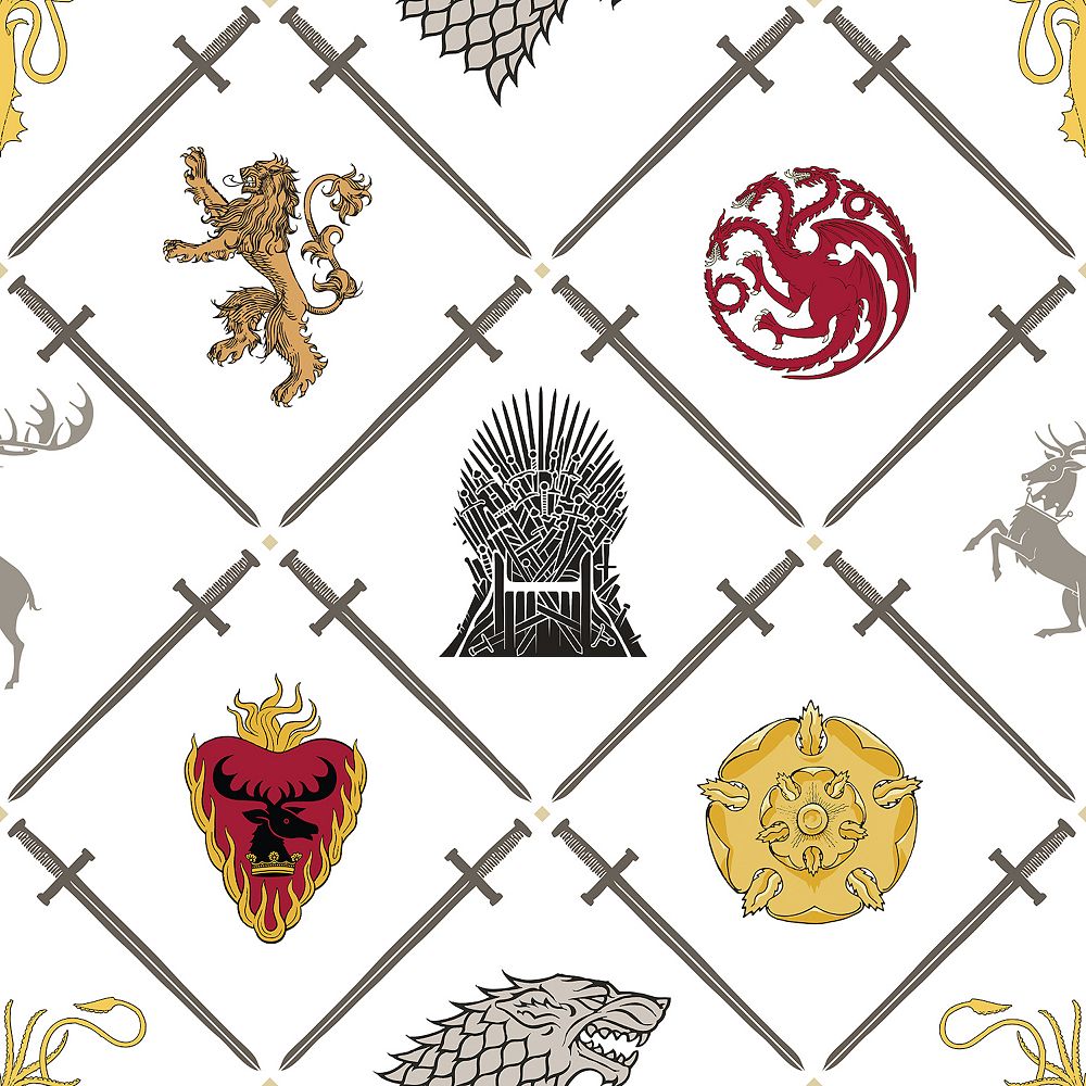 RoomMates Game of Thrones House Sigils Peel & Stick Wallpaper