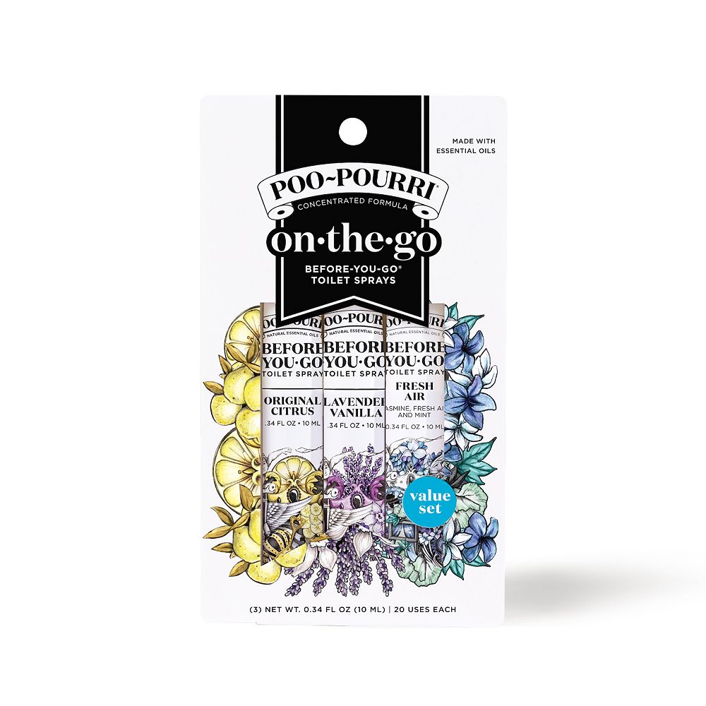 Poo-Pourri 3-pack On-The-Go Toilet Sprays Set