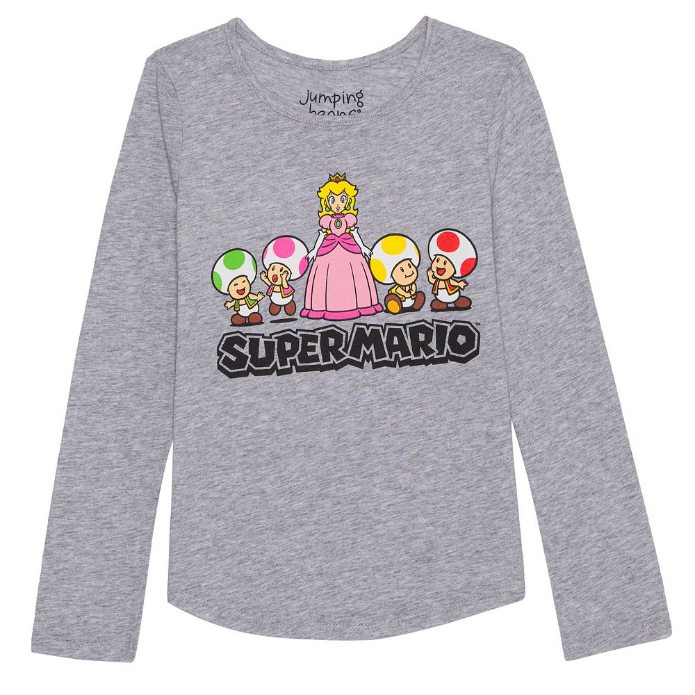 Girls 4-12 Jumping Beans® Long Sleeve Super Mario Princess Peach ...