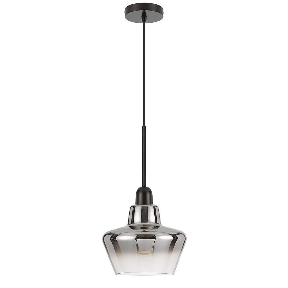 Cal Lighting Home Decor 40W Brockton Glass Pendant Light - Matte Black
