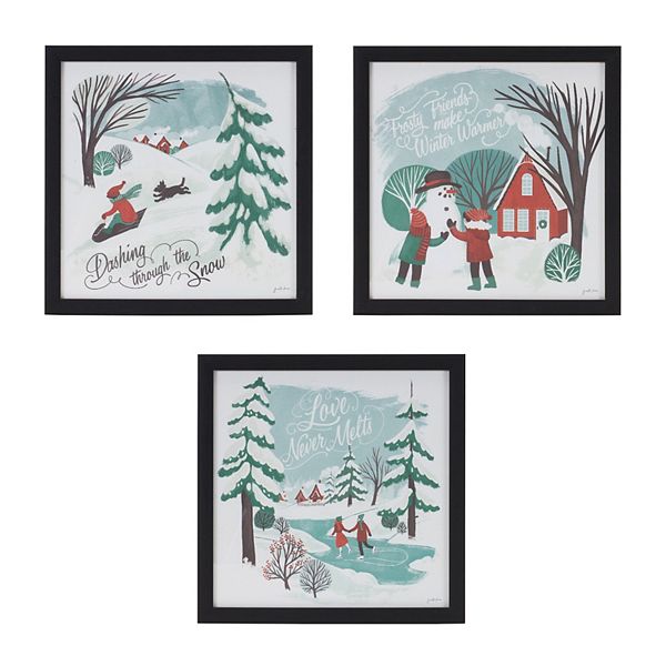 Melrose 3-pc. Winter Scenes Wall Art Set