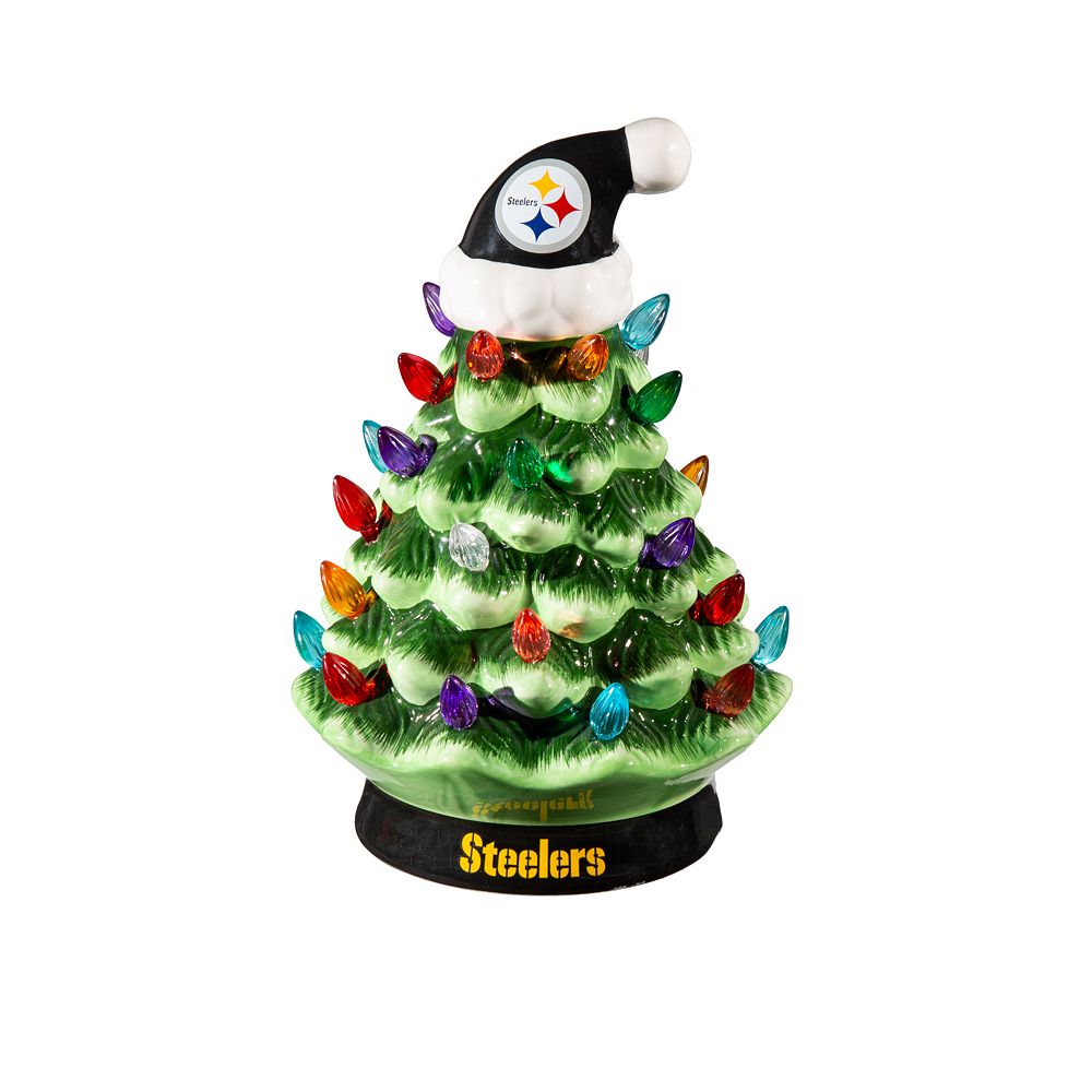 Evergreen Enterprises Pittsburgh Steelers 8" LED Ceramic Christmas Tree