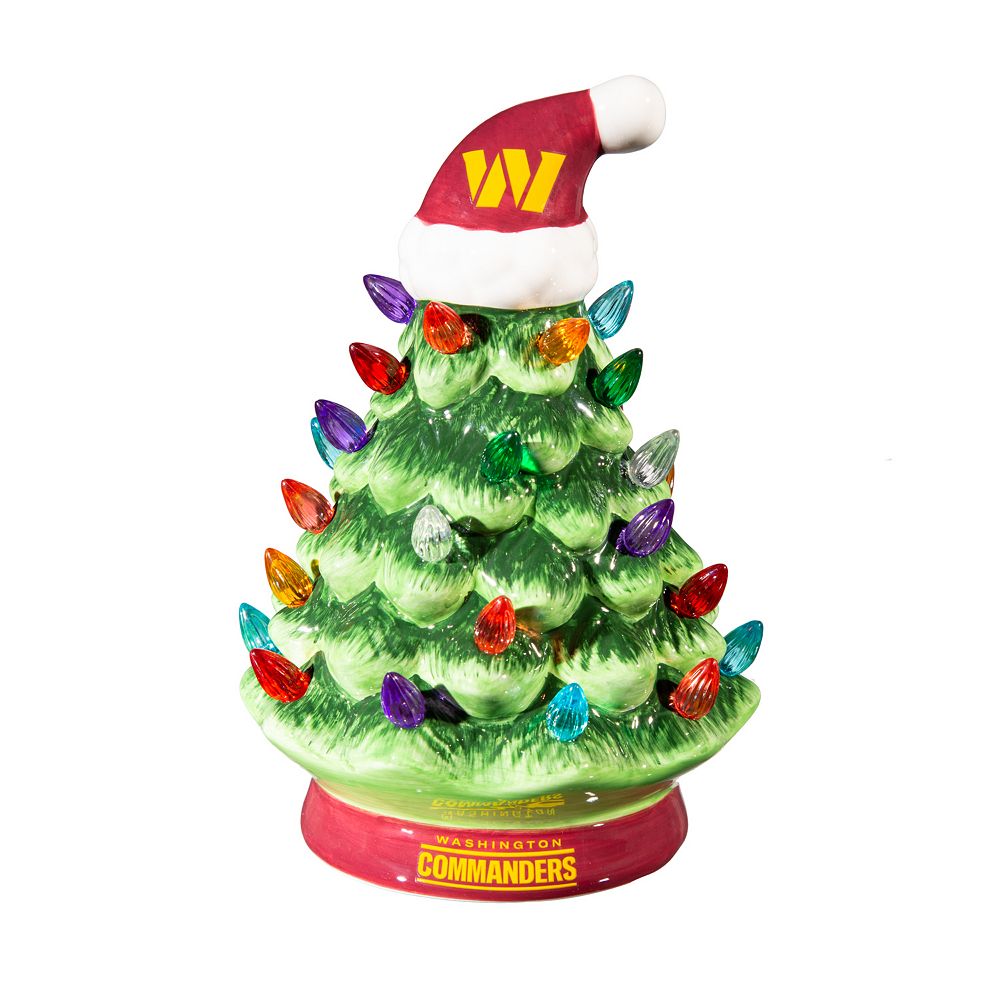 Evergreen Enterprises Washington Commanders 8" LED Ceramic Christmas Tree