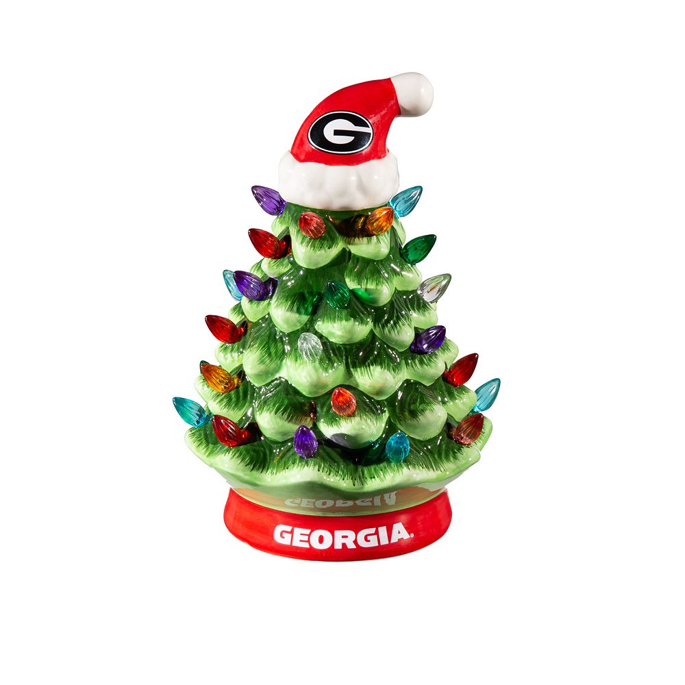 Evergreen Enterprises University of Georgia 8" LED Ceramic Christmas Tree