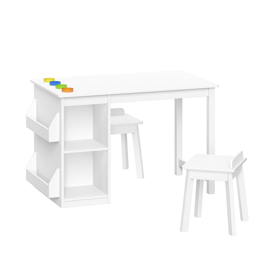 RiverRidge Kids Art Activity Table with Storage and 2 Chairs