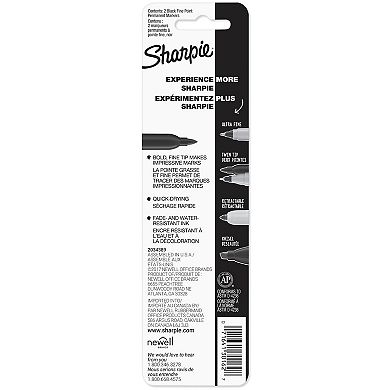 Sharpie Permanent Markers Fine Point 2-Pack