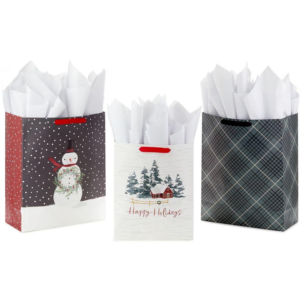 Hallmark Large and Extra-Large Holiday Gift Bags With Tissue Paper 3 ...
