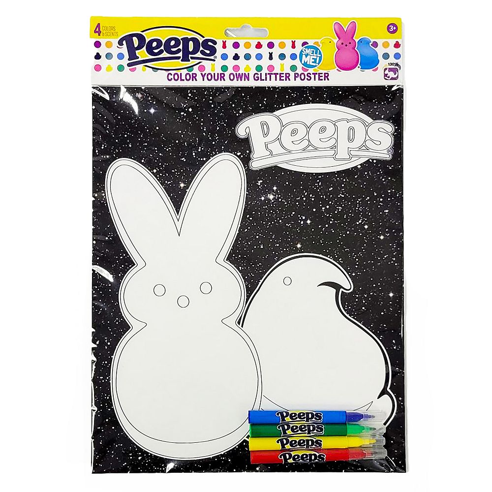 Peeps Color Your Own Glitter Poster