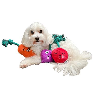Woof 3-Pack Root Veggie Rope Dog Toy