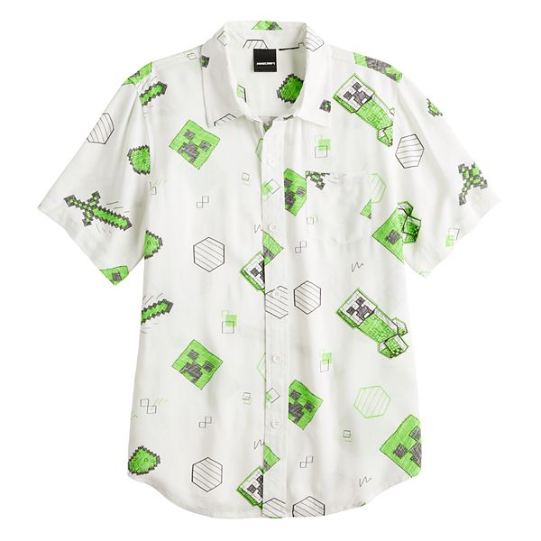 Boys 8-20 Minecraft Button-Up Shirt