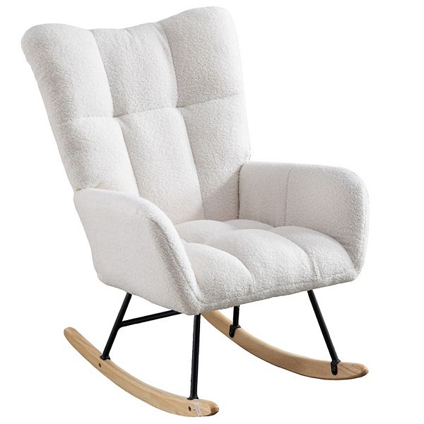 Adjustable Reclining Accent Rocking Chair Lazy Single Sofa With Footstool