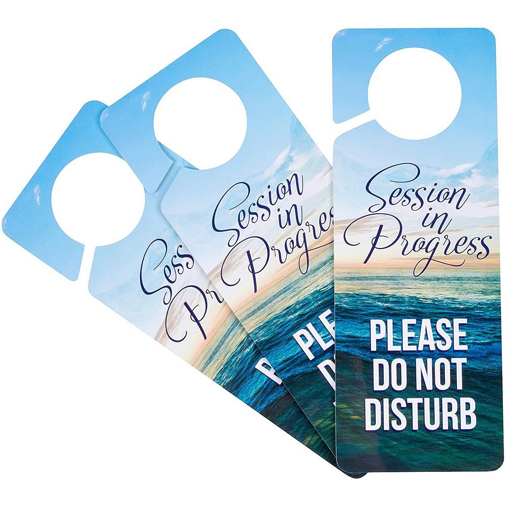 3 Pack Plastic Do Not Disturb Door Hanger Sign, Session in Progress, 3. ...