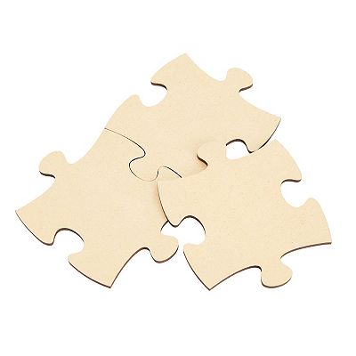 Wooden puzzle pieces for crafts store