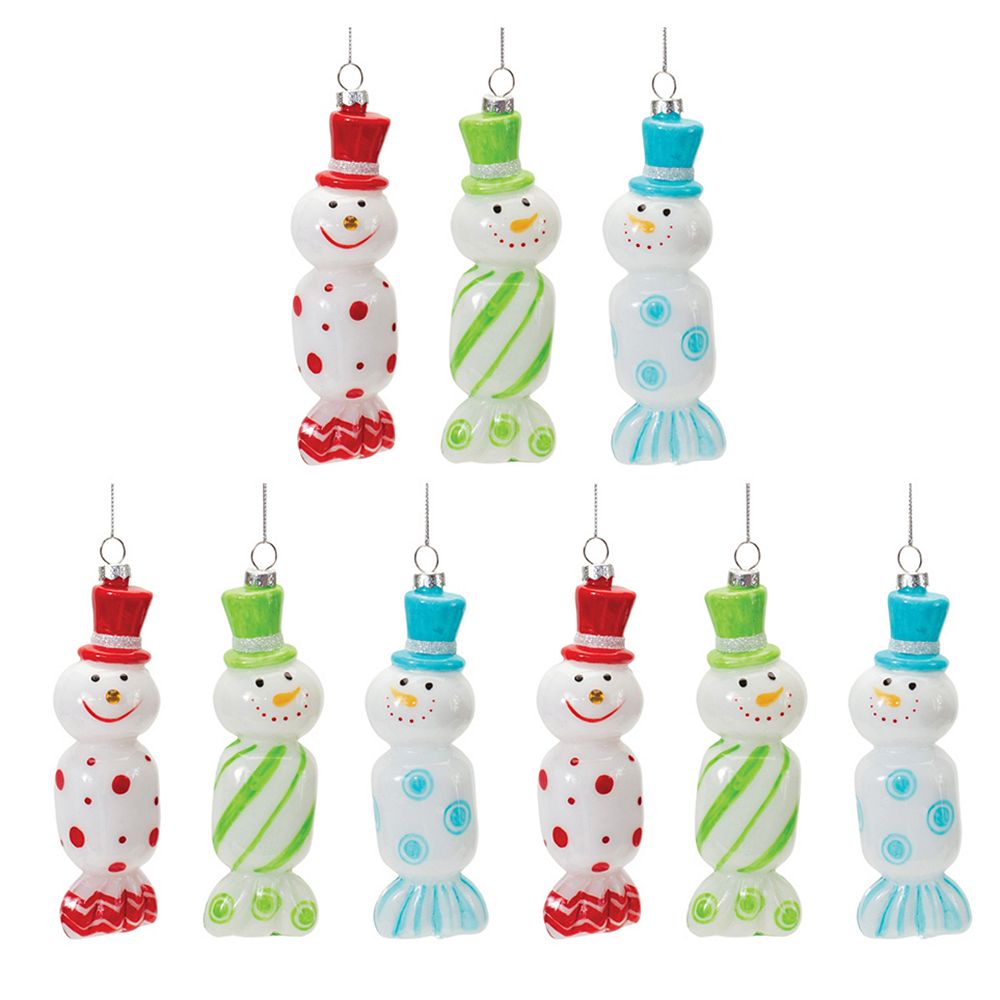 Melrose Candy Snowman 12-pc. Ornament Set