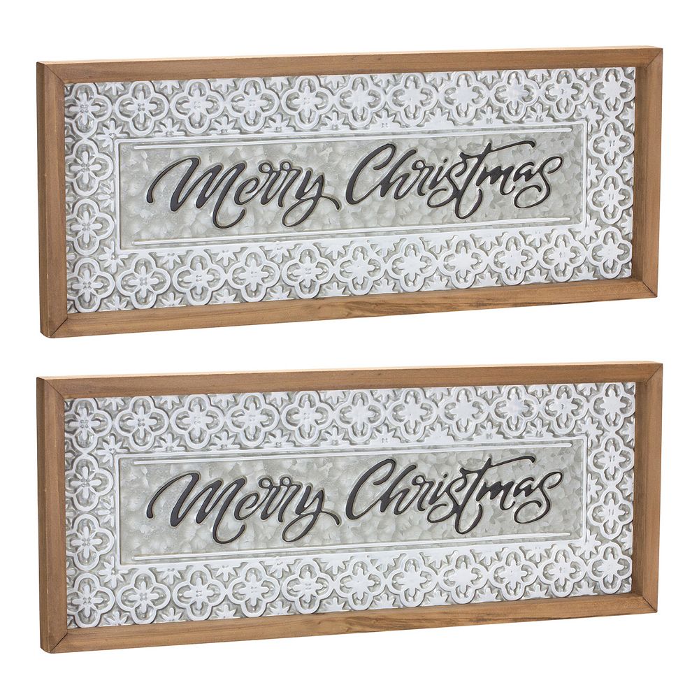 Melrose Merry Christmas 2-pc. Sign Set