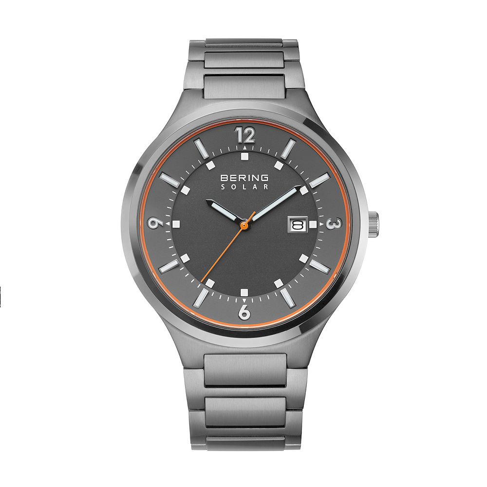 BERING Men's Slim Solar Stainless Steel Bracelet Watch