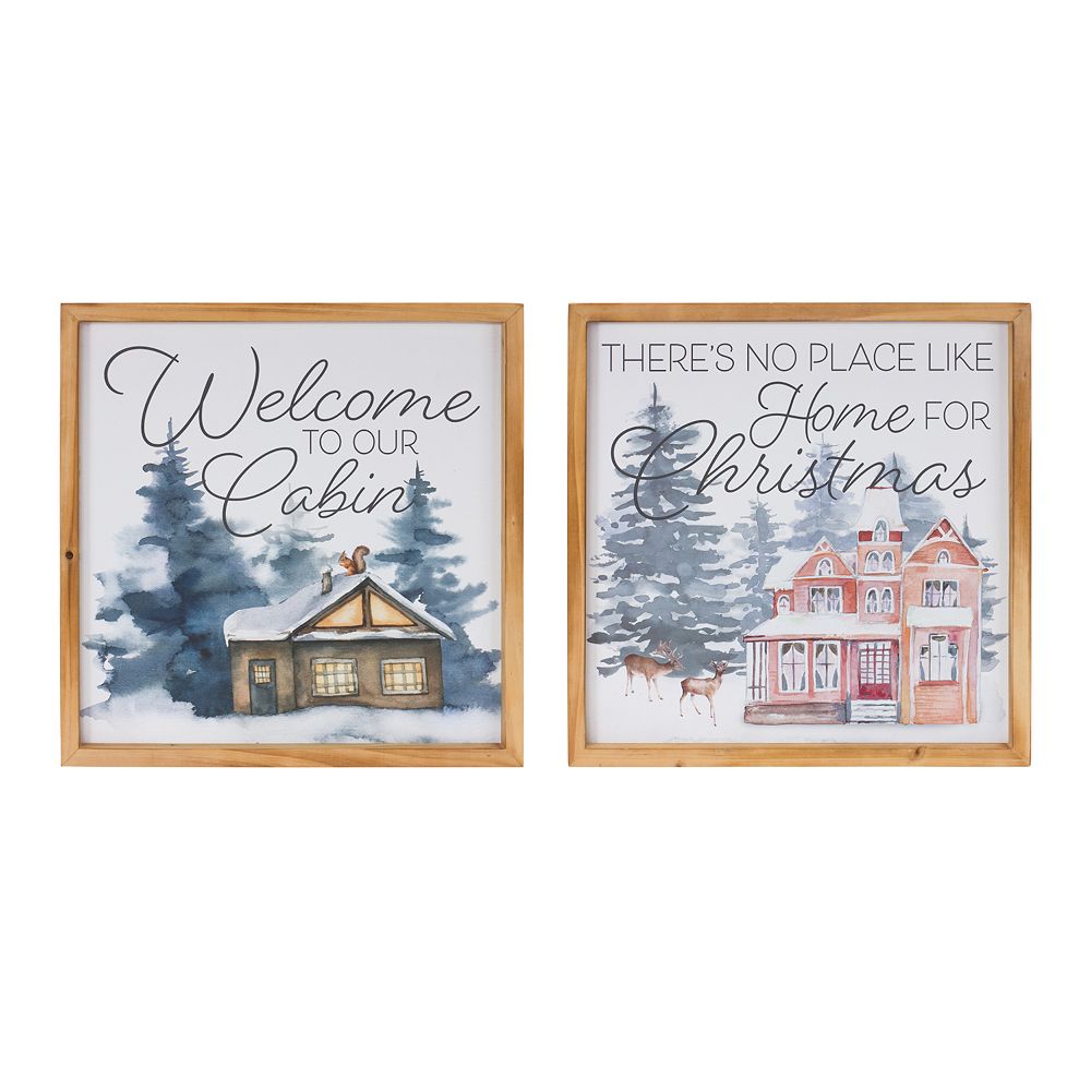 Melrose Winter Cabin & Home 2-pc. Wall Art Set