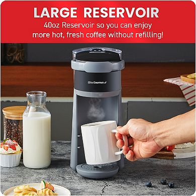 Elite Gourmet Rapid Brew Technology 2-in-1 Capsule Coffee Maker