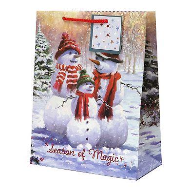 Christmas Snow Family Medium Gift Bag