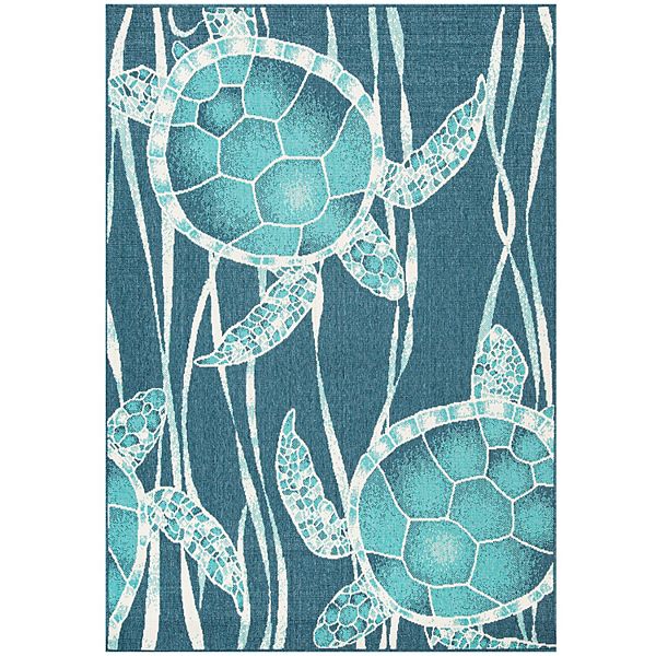 Sonoma Goods For Life® Swimming Turtles Indoor/Outdoor Area Rugs