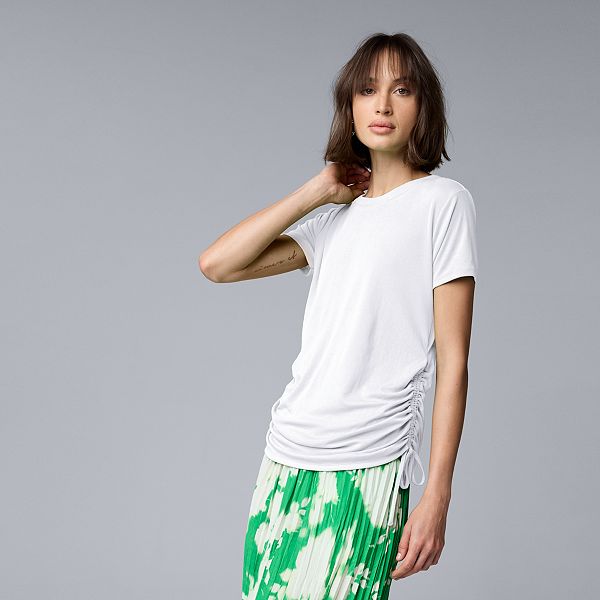 Women's Simply Vera Vera Wang Side Ruched Tee