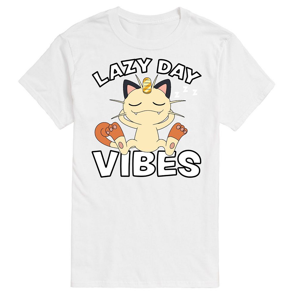 Big & Tall Pokémon Lazy Day Vibes Meowth Graphic Tee