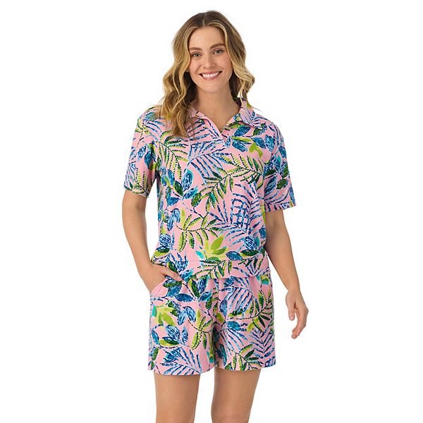 Women's Cuddl Duds® Short Sleeve Sleep Sweatshirt & Bermuda Shorts Set