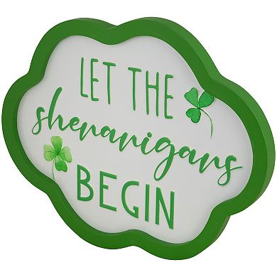 Northlight "Let the Shenanigans Begin" St. Patrick's Day Wall Sign
