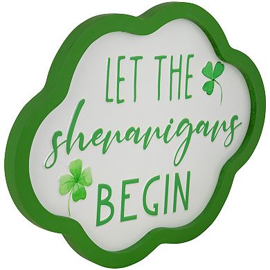 Northlight "Let the Shenanigans Begin" St. Patrick's Day Wall Sign