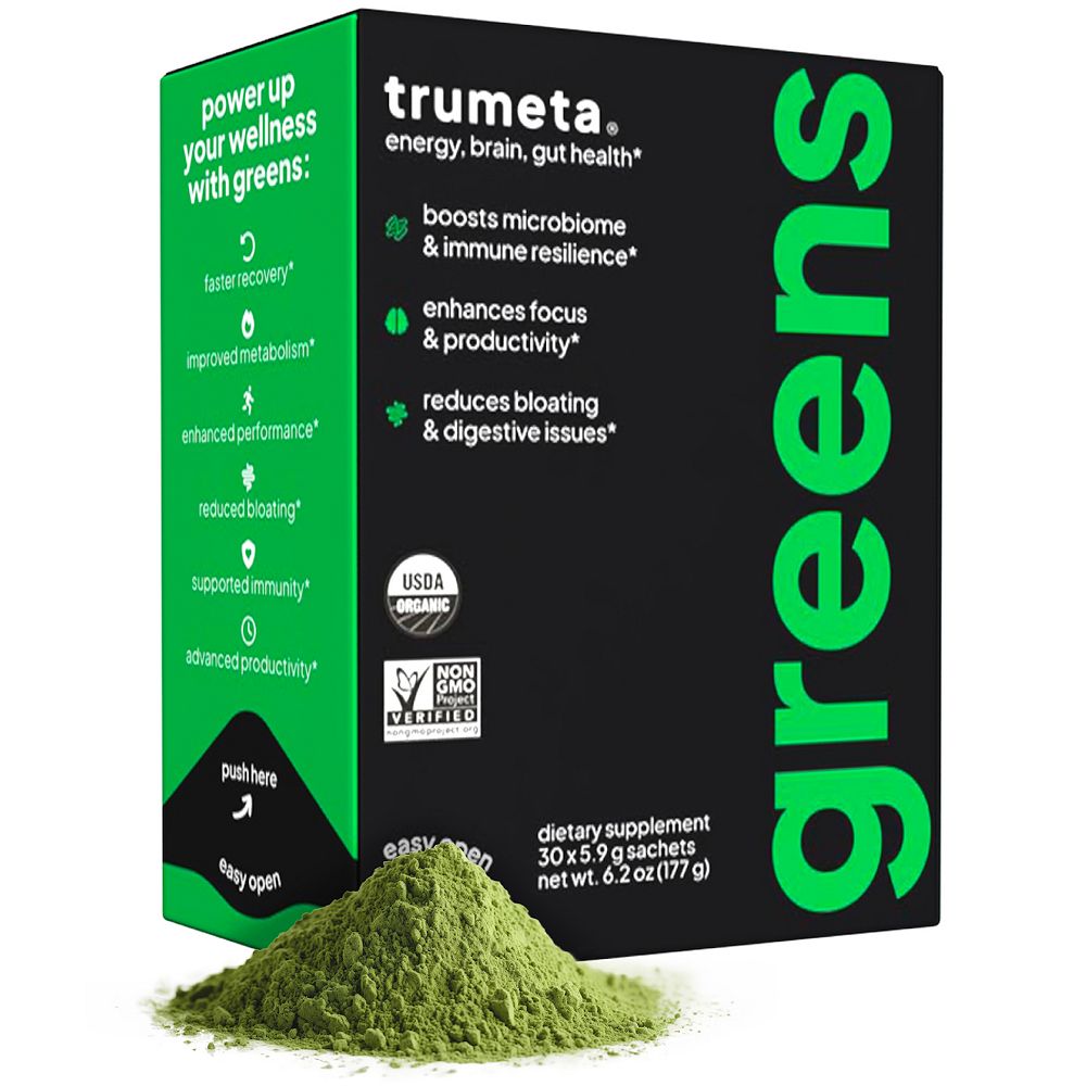 TRUMETA Greens Superfood Supplement - 30 Day Supply