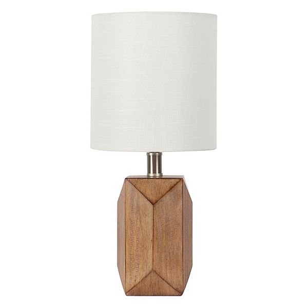 Rectangle Walnut Base Accent Table Lamp