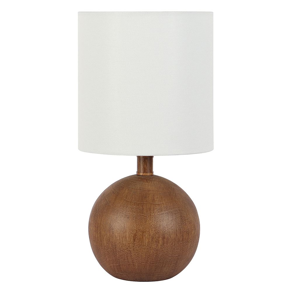 Round Brown Base Accent Table Lamp