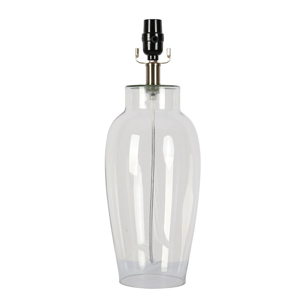 Turned Clear Glass Lamp Base