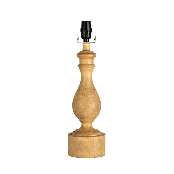 Traditional Brown Column Accent Lamp Base