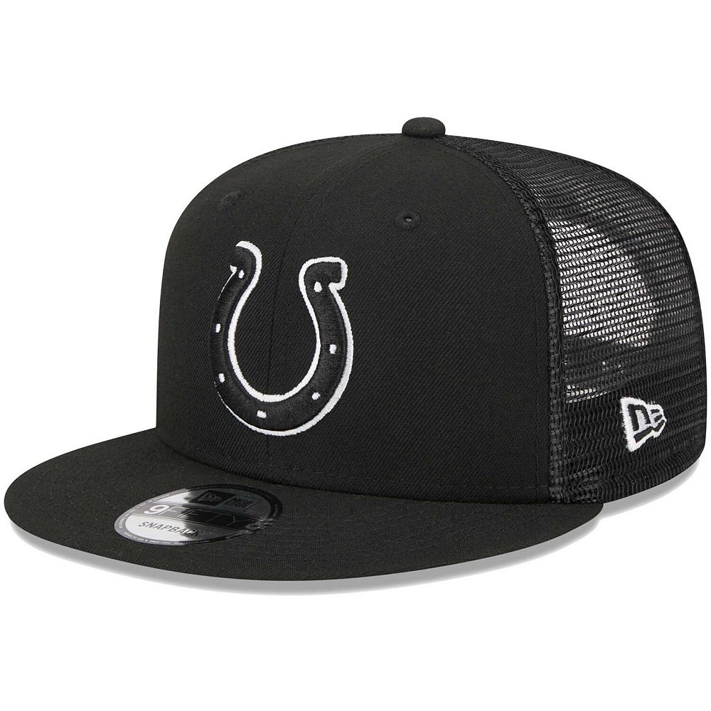 Men's New Era Black Indianapolis Colts Main Trucker 9FIFTY Snapback Hat