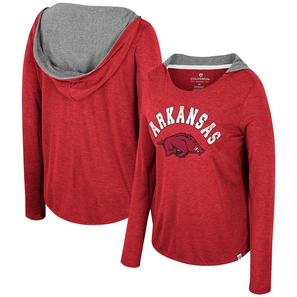 Women's Colosseum Cardinal Arkansas Razorbacks Distressed Heather Long ...