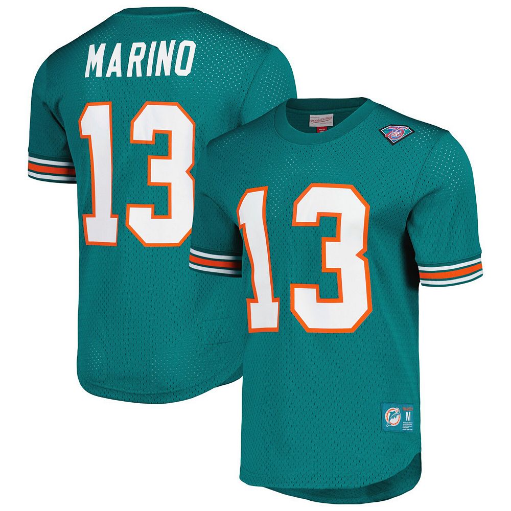 Men's Mitchell & Ness Dan Marino Aqua Miami Dolphins Retired Player ...